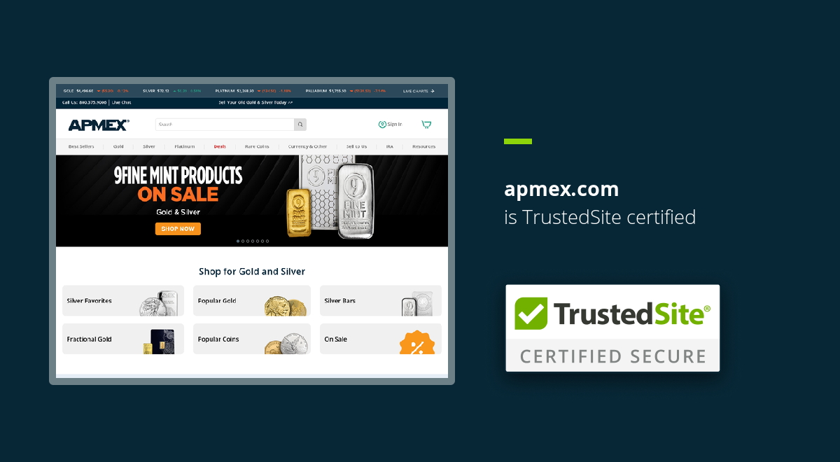 apmex.com is TrustedSite Certified