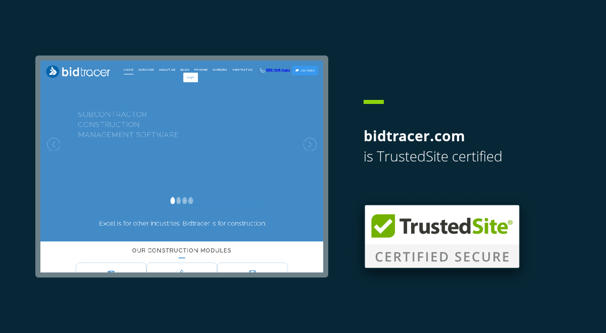 bidtracer.com is TrustedSite Certified