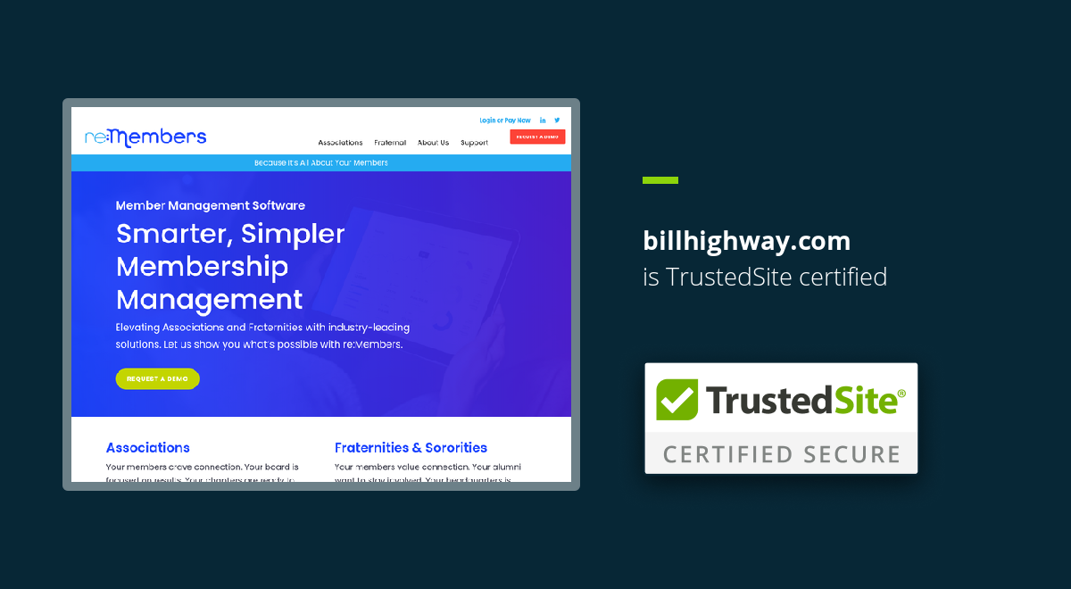 billhighway.com is TrustedSite Certified
