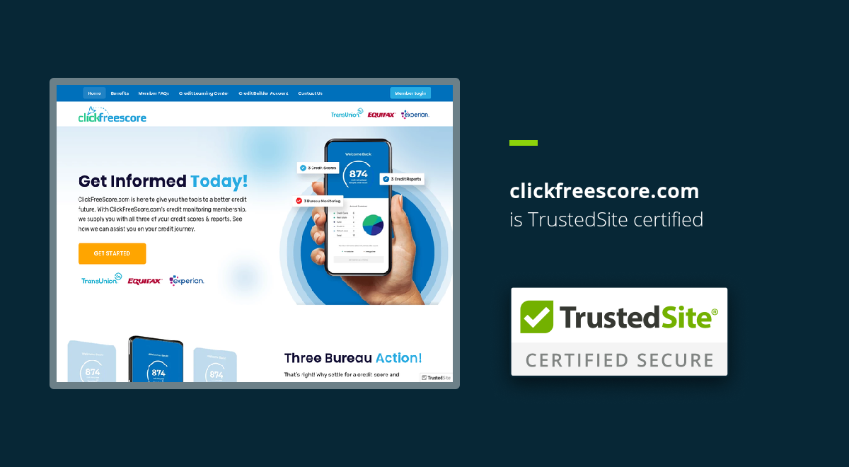 clickfreescore.com is TrustedSite Certified