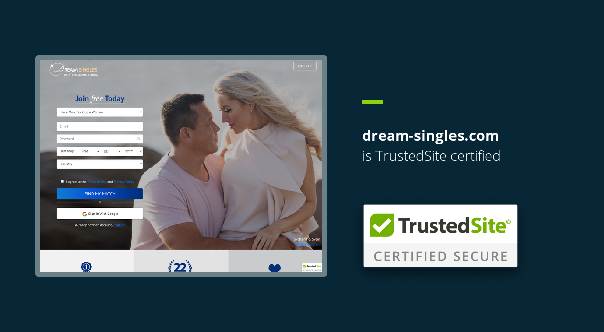 dream-singles.com is TrustedSite Certified