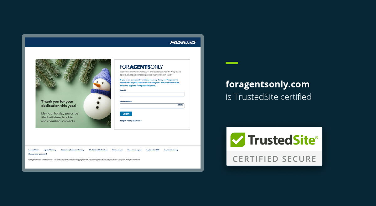 foragentsonly.com is TrustedSite Certified