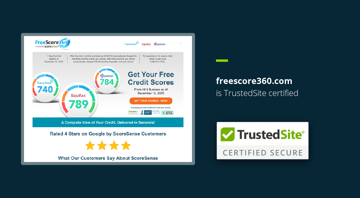 freescore360.com is TrustedSite Certified