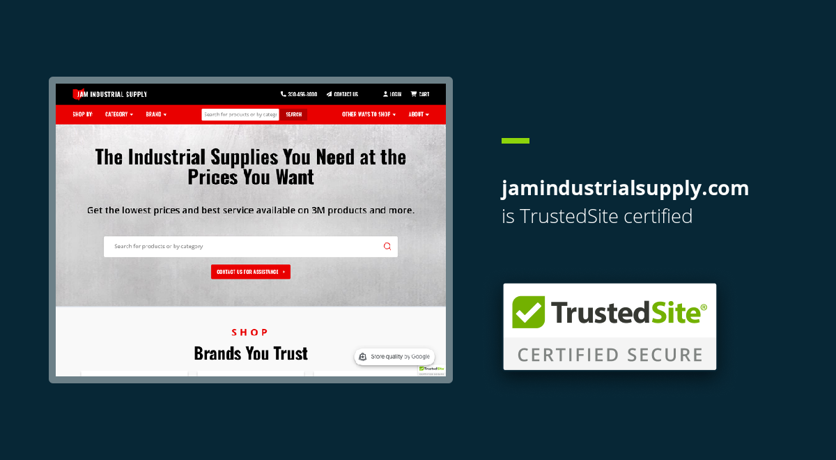 jamindustrialsupply.com is TrustedSite Certified