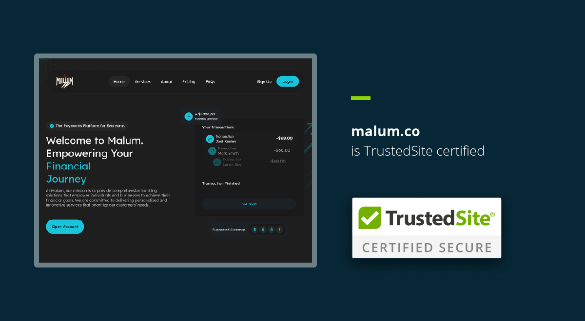 malum.co is TrustedSite Certified