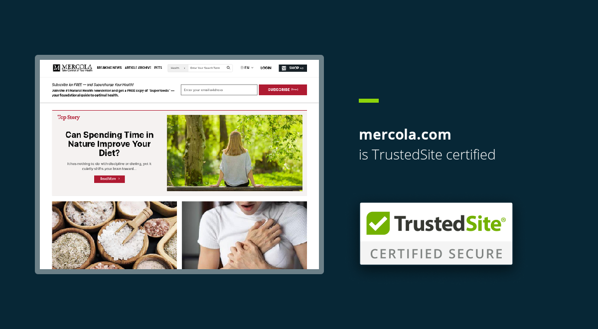 mercola.com is TrustedSite Certified