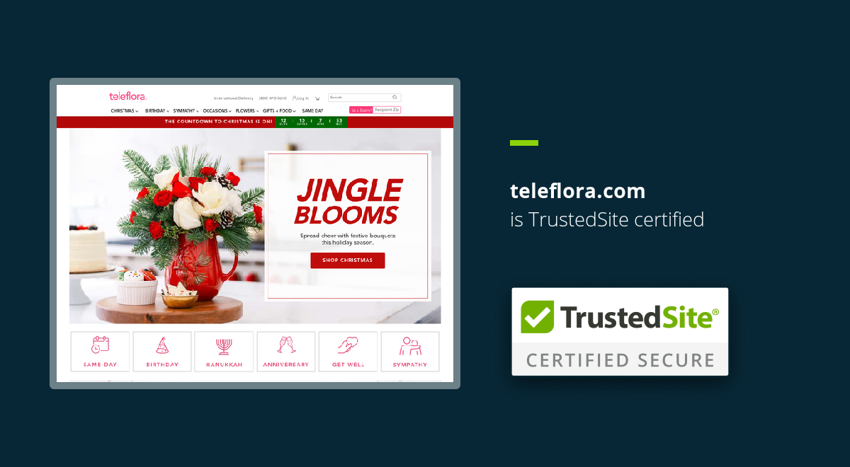 teleflora.com is TrustedSite Certified