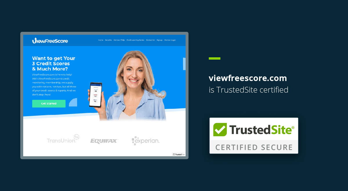 viewfreescore.com is TrustedSite Certified