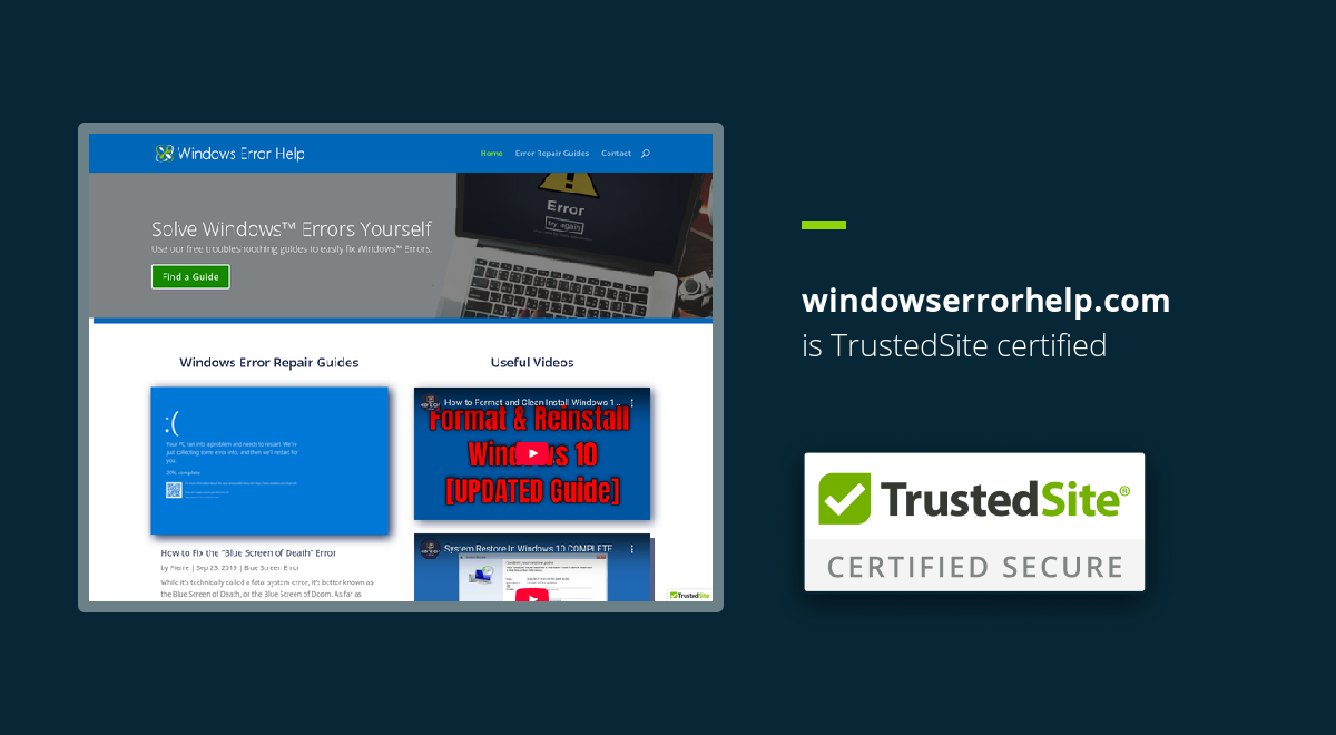 windowserrorhelp.com is TrustedSite Certified