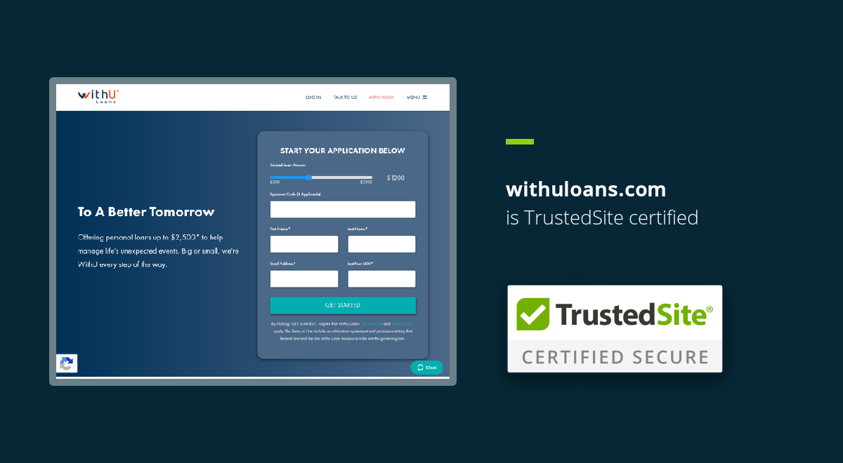 withuloans.com is TrustedSite Certified